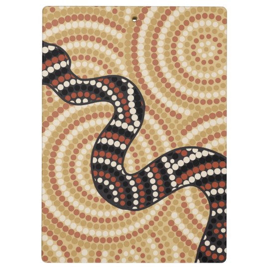 Aboriginal snake dot painting clipboard | Zazzle.com