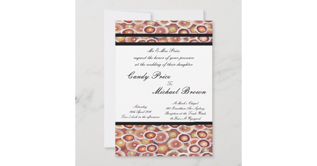 Aboriginal Wedding Invitation Tribal Land | Zazzle