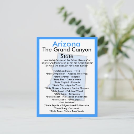 About Arizona Postcard | Zazzle