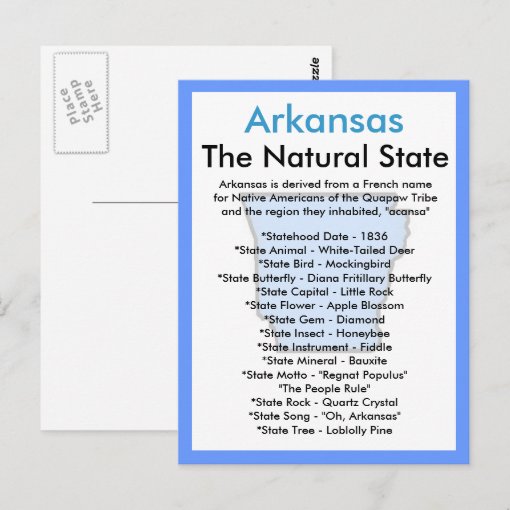 About Arkansas Postcard | Zazzle