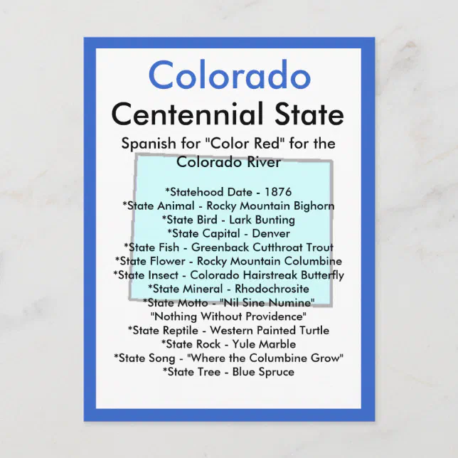 About Colorado Postcard | Zazzle