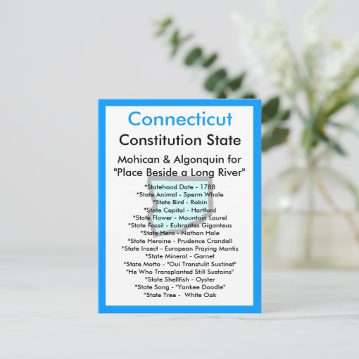 About Connecticut Postcard | Zazzle