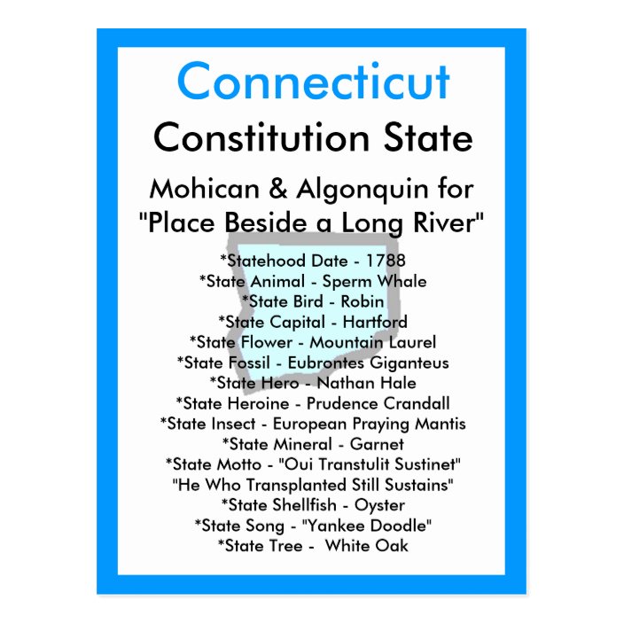 About Connecticut Postcard | Zazzle.com