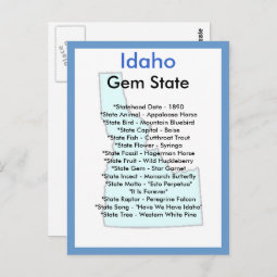 About Idaho Postcard | Zazzle