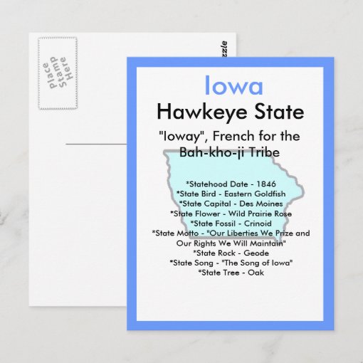 About Iowa Postcard | Zazzle