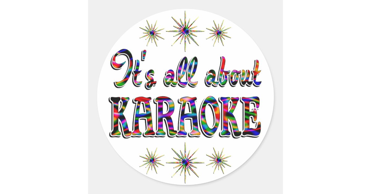 About Karaoke Classic Round Sticker | Zazzle