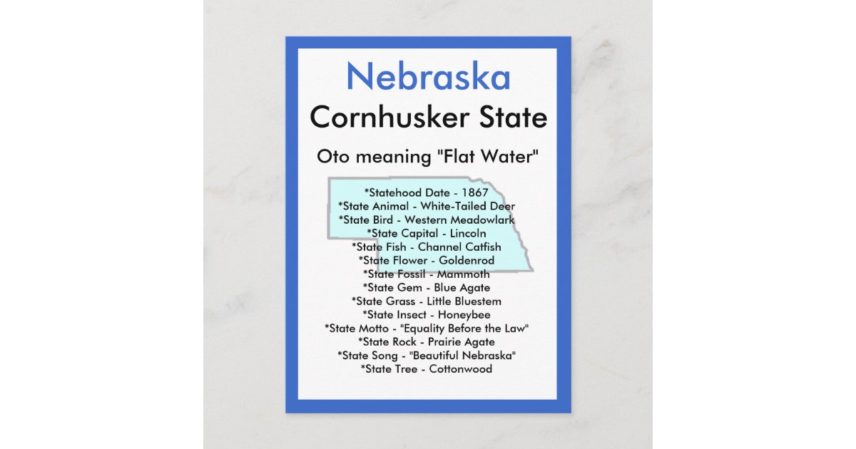 About Nebraska Postcard | Zazzle