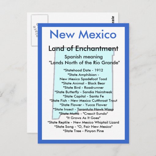 About New Mexico Postcard | Zazzle