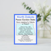 About North Dakota Postcard | Zazzle