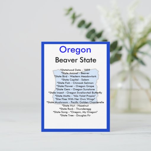 About Oregon Postcard | Zazzle