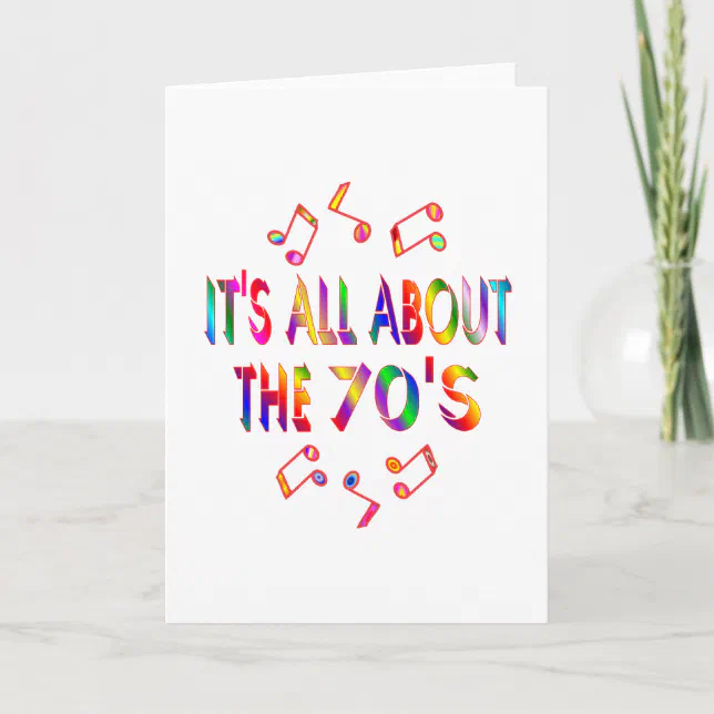 About the 70s card | Zazzle