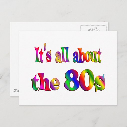 About the 80s postcard | Zazzle