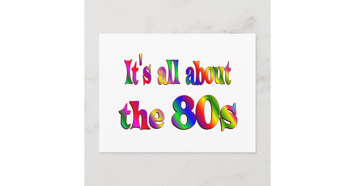 About the 80s postcard | Zazzle