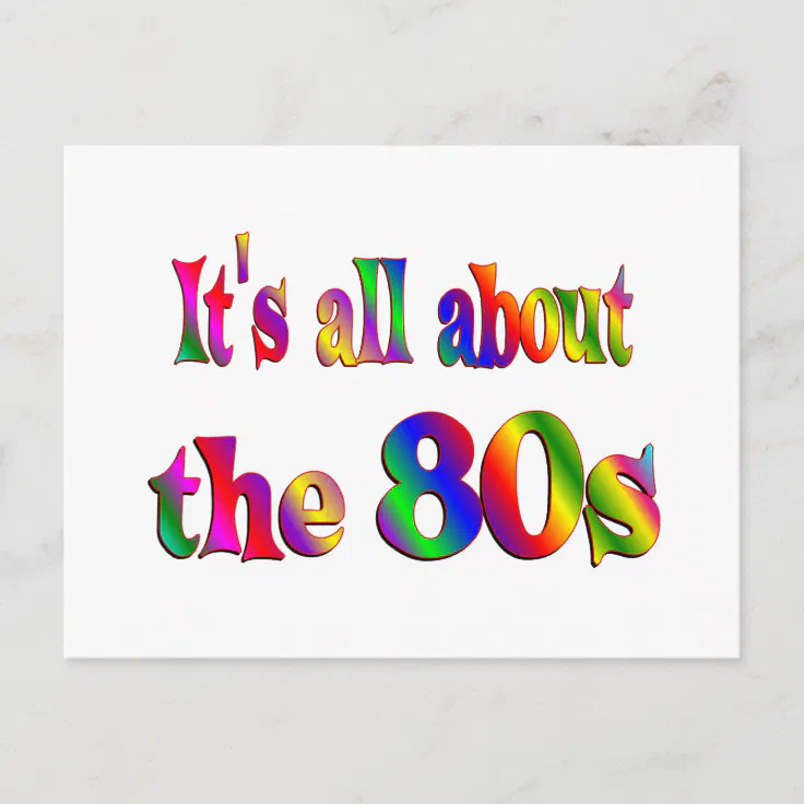 About the 80s postcard | Zazzle