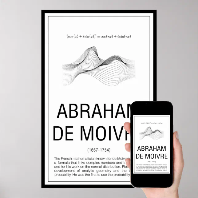 Abraham De Moivre Poster | Zazzle