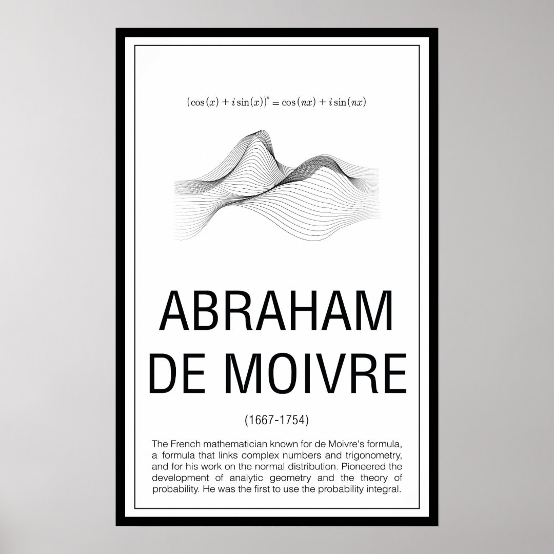 Abraham De Moivre Poster | Zazzle