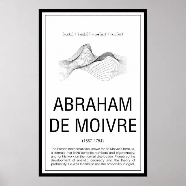 Abraham De Moivre Poster | Zazzle