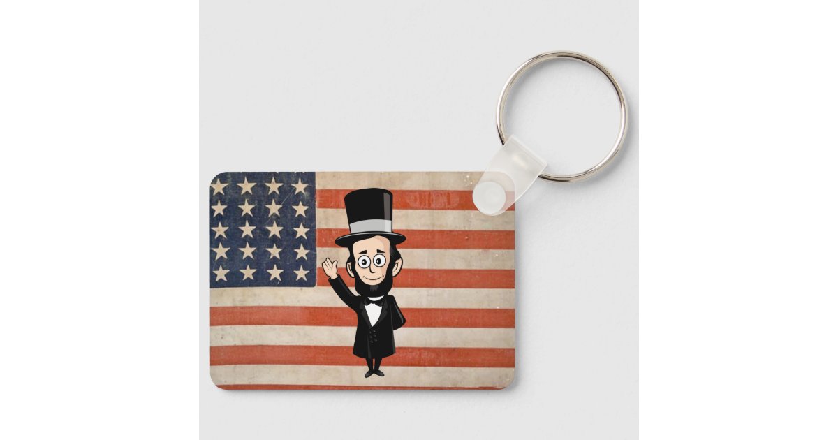 Abraham Lincoln American Patriot Keychain | Zazzle
