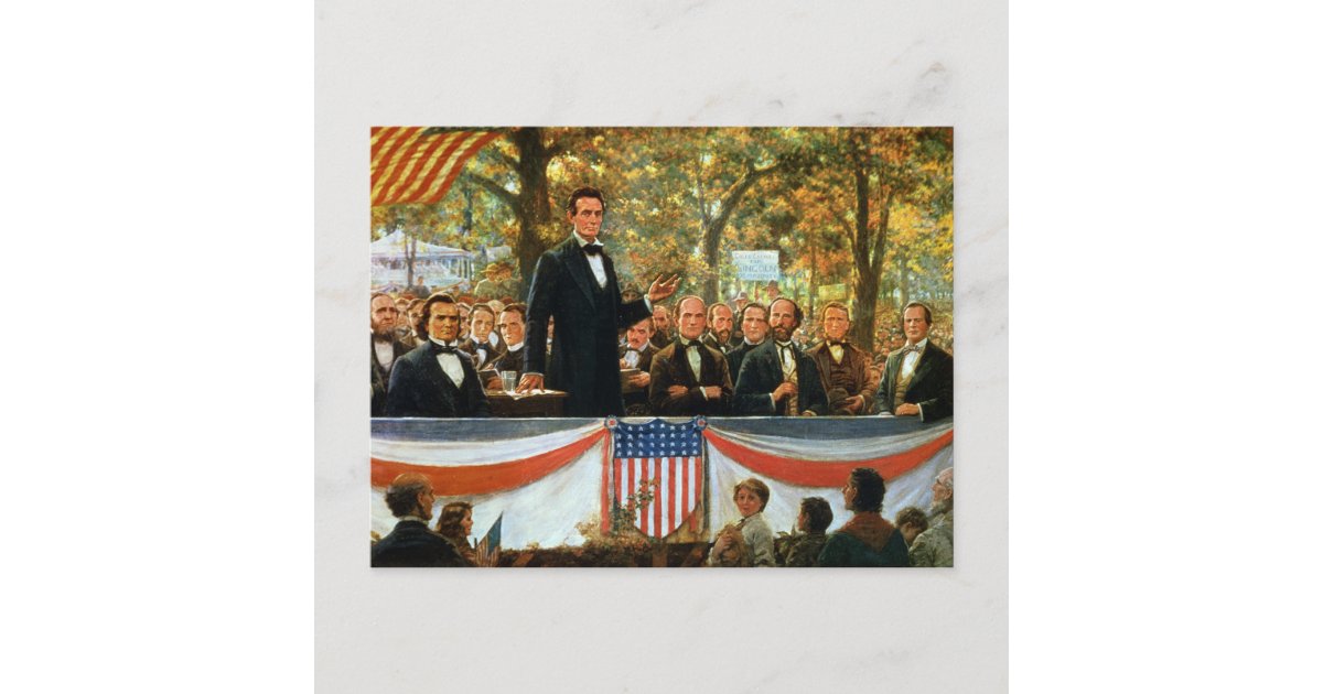 Abraham Lincoln and Stephen A. Douglas Postcard | Zazzle