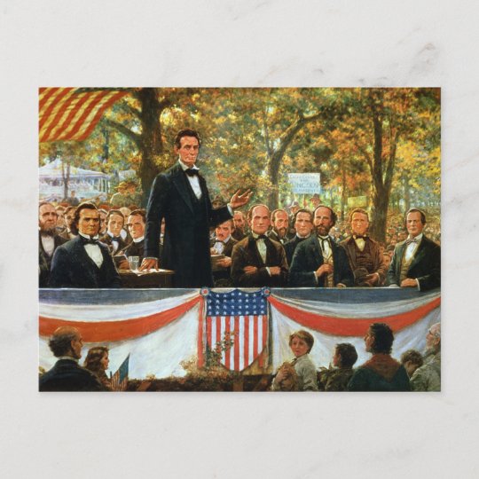 Abraham Lincoln and Stephen A. Douglas Postcard | Zazzle.com