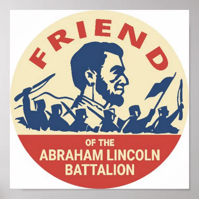 Abraham Lincoln Brigade Emblem Badge Poster | Zazzle