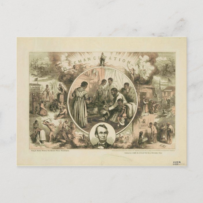 Abraham Lincoln Emancipation Proclamation Collage Postcard | Zazzle.com