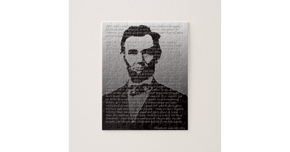 Abraham Lincoln & Gettysburg Address Puzzle | Zazzle