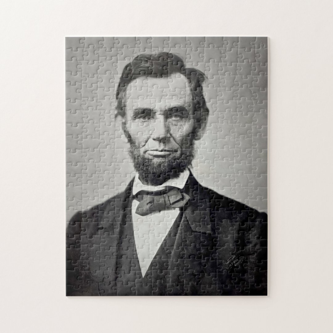 Abraham Lincoln Gettysburg Portrait Jigsaw Puzzle | Zazzle
