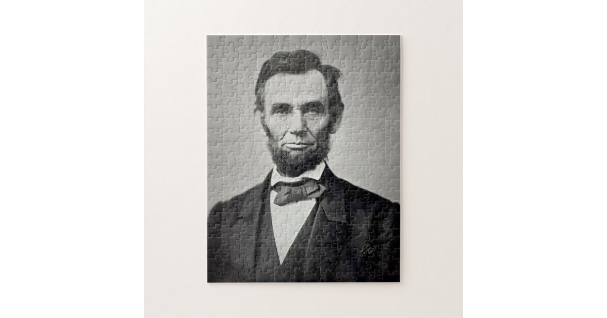 Abraham Lincoln Gettysburg Portrait Jigsaw Puzzle | Zazzle