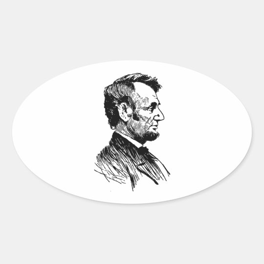 Abraham Lincoln Oval Sticker | Zazzle.com