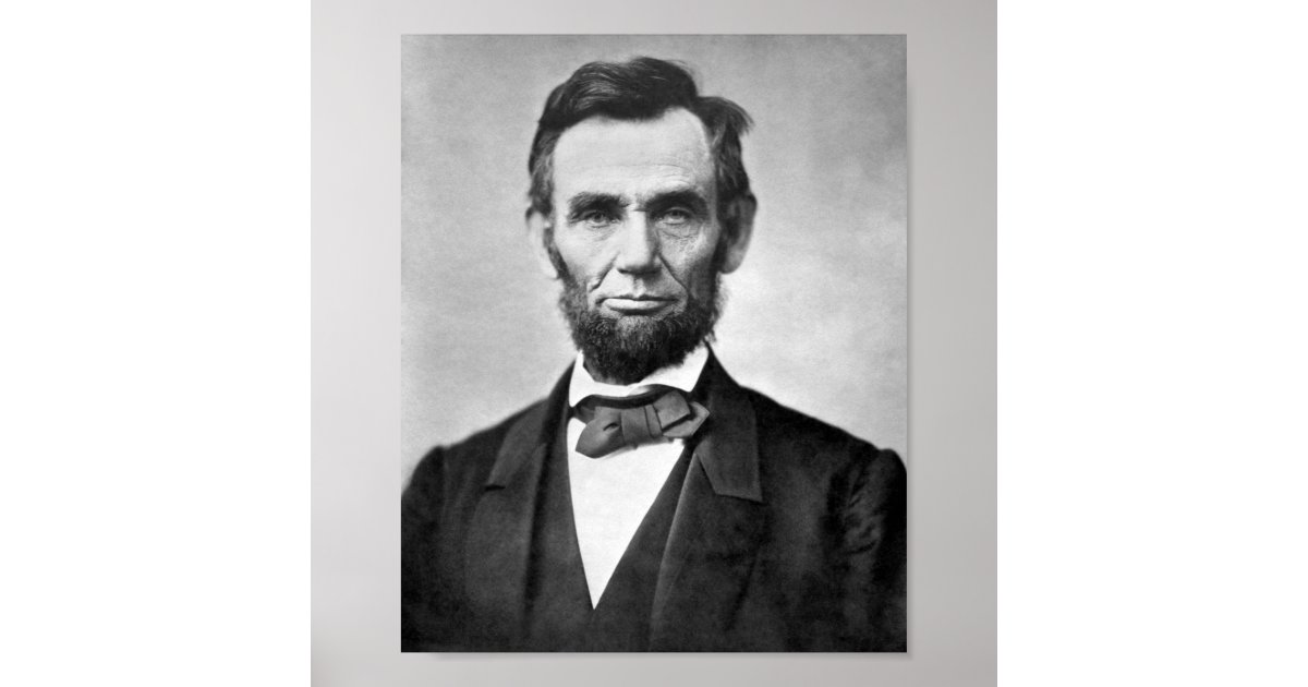 Abraham Lincoln Portrait - 1863 Poster | Zazzle