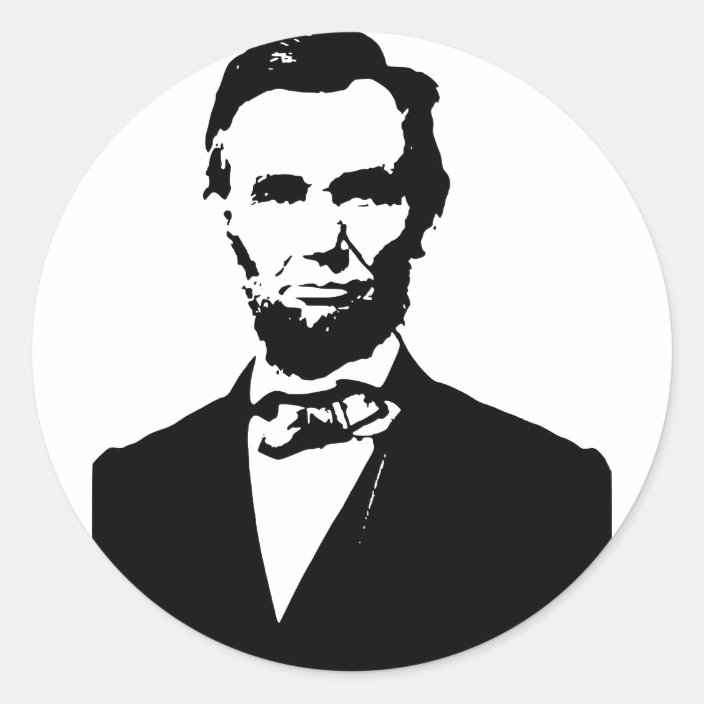 Abraham Lincoln President USA United States Classic Round Sticker ...
