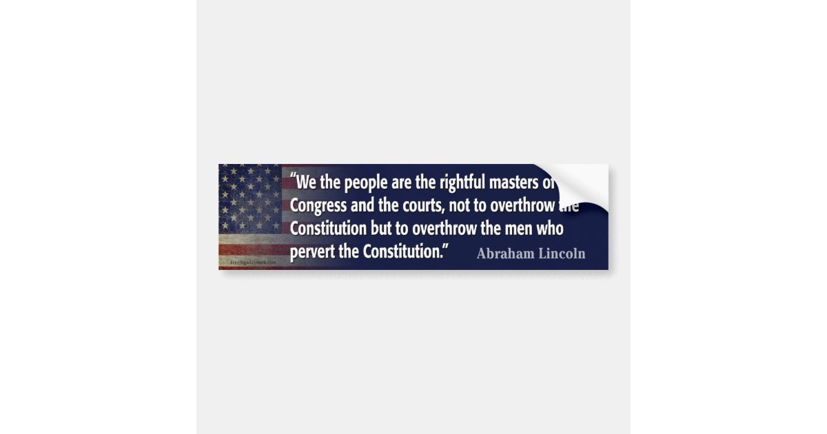Abraham Lincoln Quote Bumper Sticker | Zazzle
