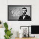 Abraham Lincoln Quote - Gettysburg Address Poster | Zazzle