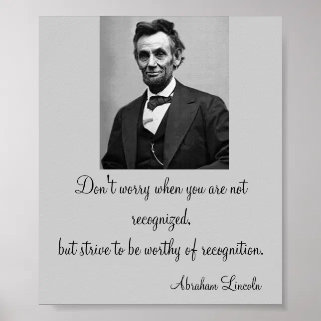 Abraham Lincoln Quote Poster | Zazzle