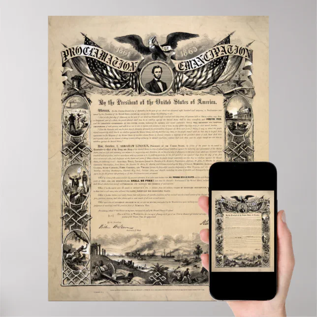 Abraham Lincoln's Emancipation Proclamation Poster | Zazzle