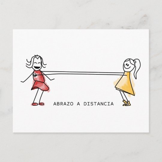 Abrazo a distancia postcard | Zazzle.com