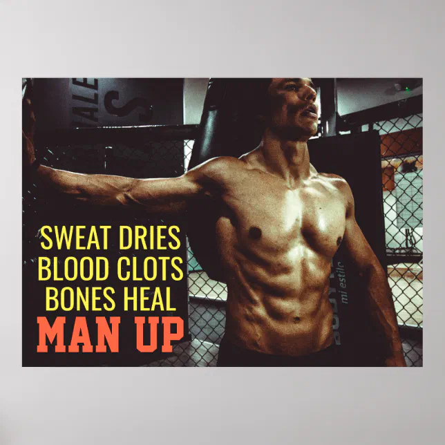 Abs Workout Motivational Gym Poster | Zazzle