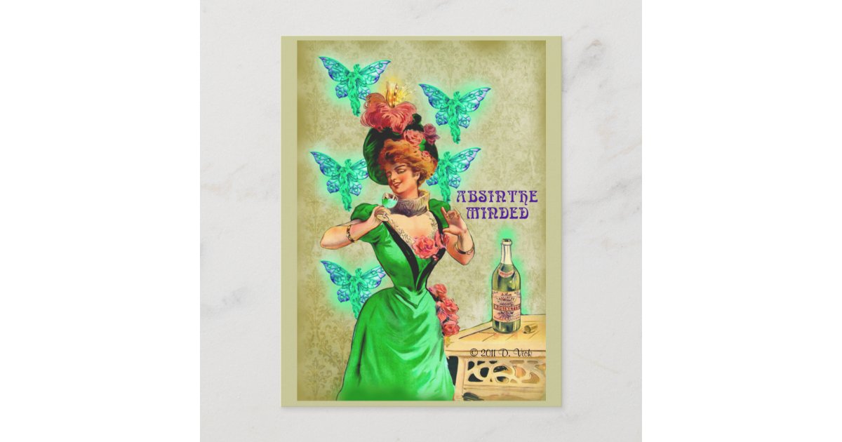 Absinthe Minded Postcard | Zazzle