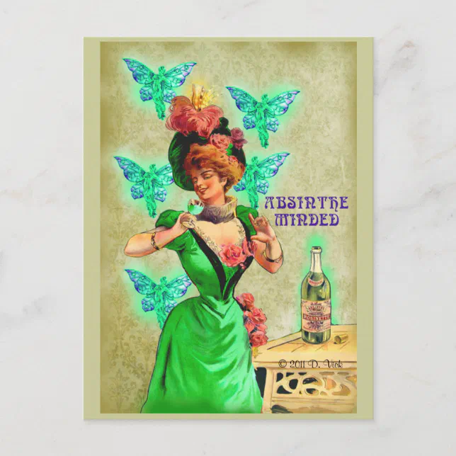 Absinthe Minded Postcard | Zazzle