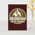 Abstinence 99% Effective Religious Humor Card | Zazzle