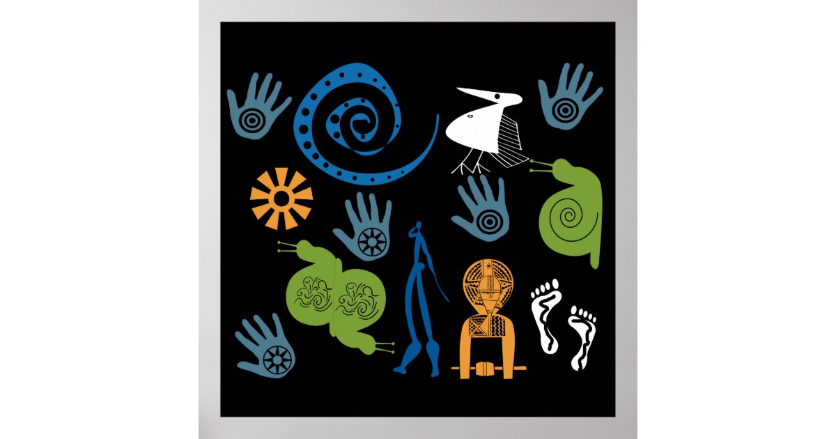 Abstract african tribal art poster | Zazzle