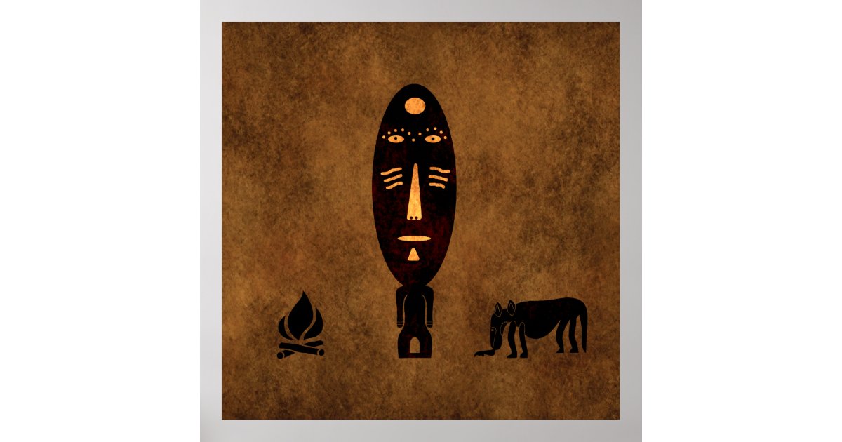 Abstract African tribal art Poster | Zazzle