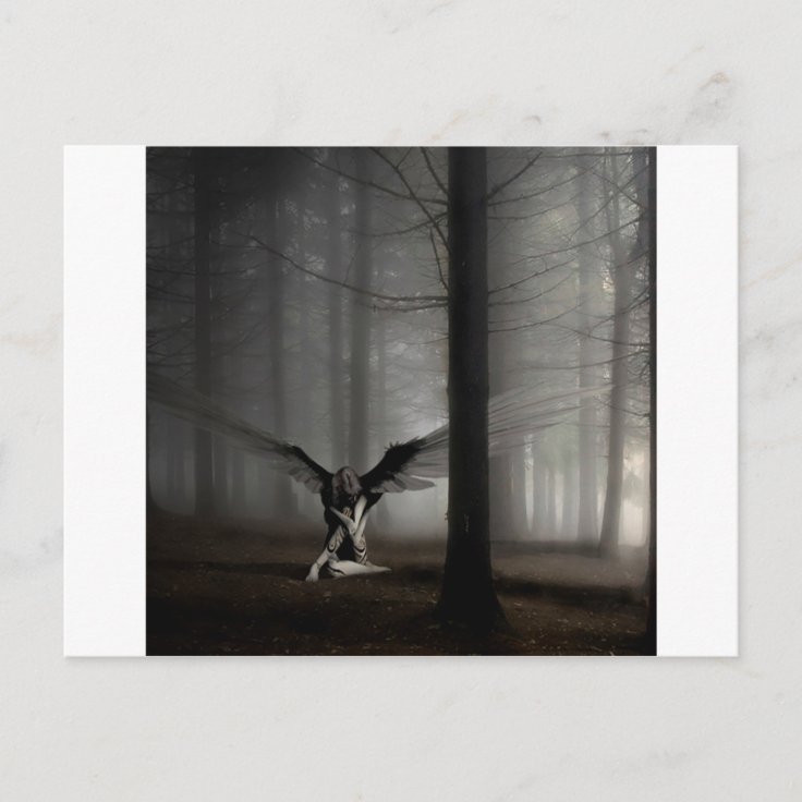 Abstract Angel Fallen Angel Postcard | Zazzle