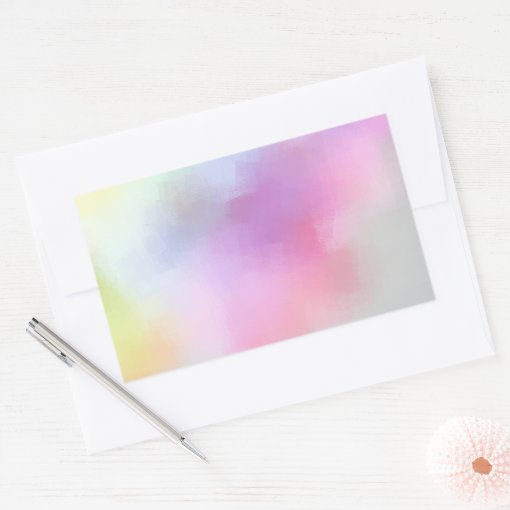 Abstract Art Blank Colorful Template Modern Rectangular Sticker | Zazzle