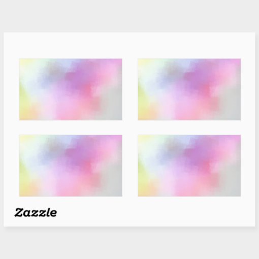 Abstract Art Blank Colorful Template Modern Rectangular Sticker | Zazzle