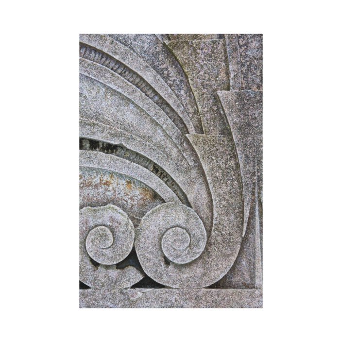 Abstract Art Deco Stone Relief Sculpture Detail Canvas Print | Zazzle.com