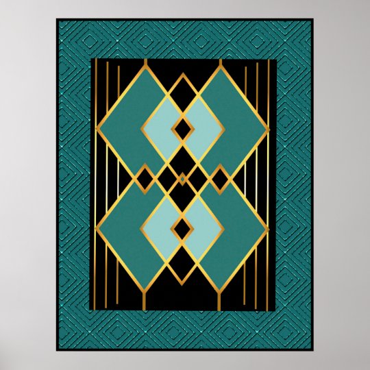Abstract Art Deco Style Poster | Zazzle.com