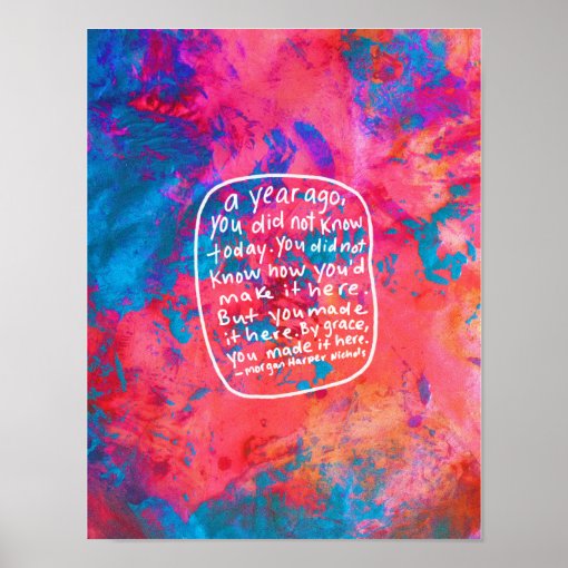 Abstract Art encouraging poster motivational quote | Zazzle