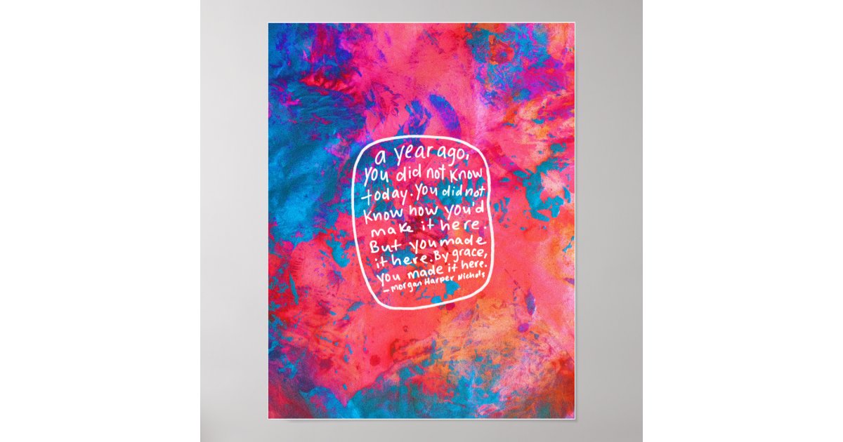 Abstract Art encouraging poster motivational quote | Zazzle